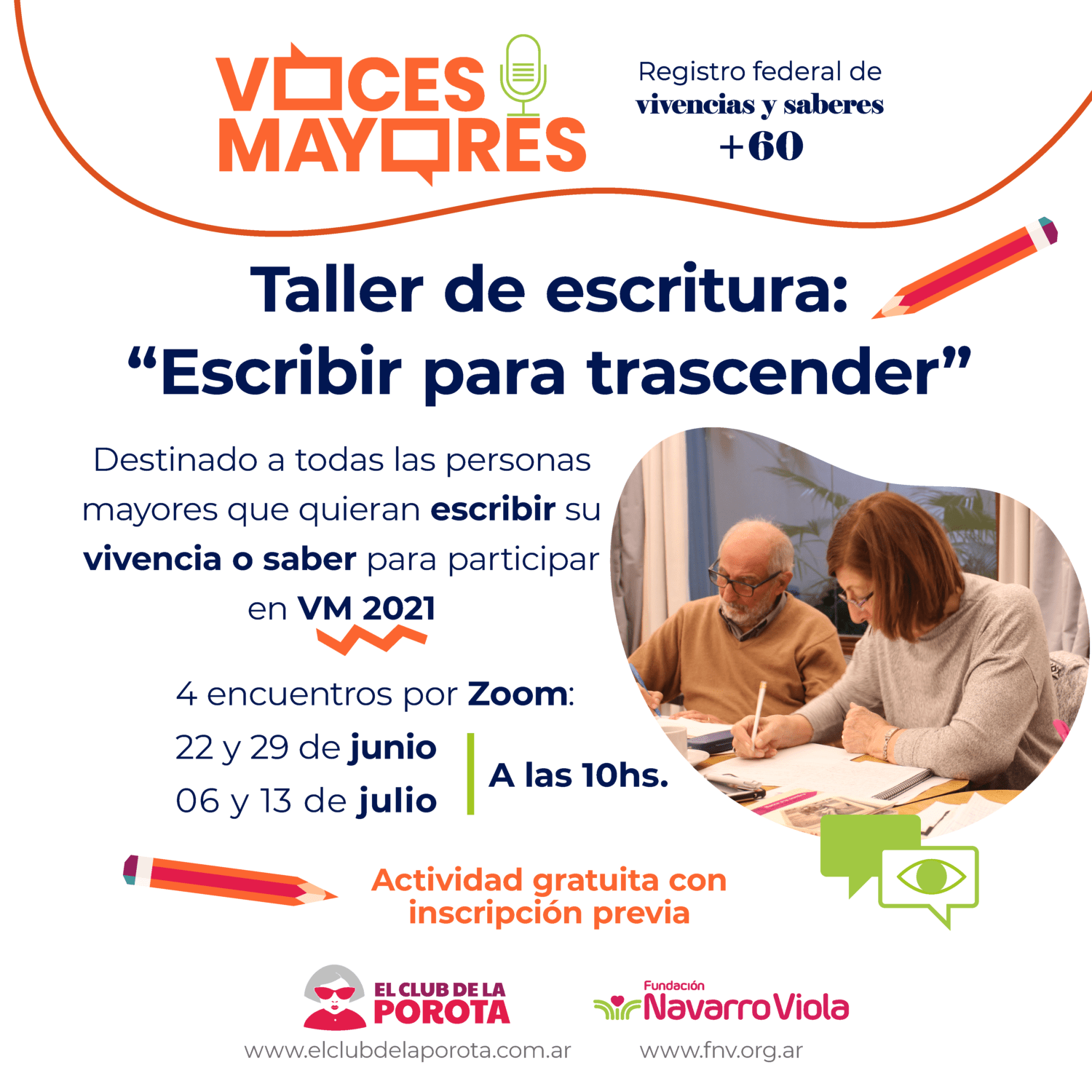 Escribir para trascender- Inscripción al Taller de escritura ...